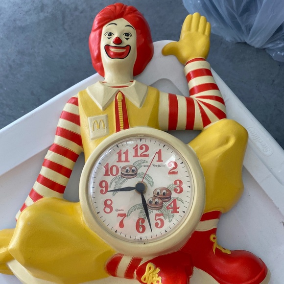 Wall Decor | 97s Ronald Mcdonald Wall Clock | Poshmark